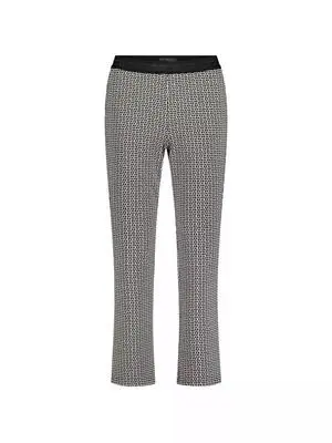 BETTY BARCLAY Geometric-print Trousers - Neutrals