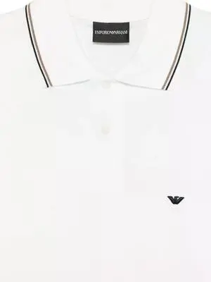 Emporio Armani Stripe-trim Polo Shirt - White