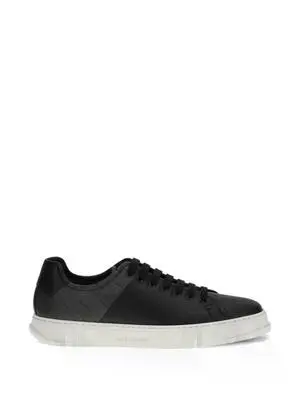 FERRAGAMO Logo-pattern Leather Sneakers