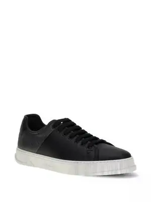 FERRAGAMO Logo-pattern Leather Sneakers