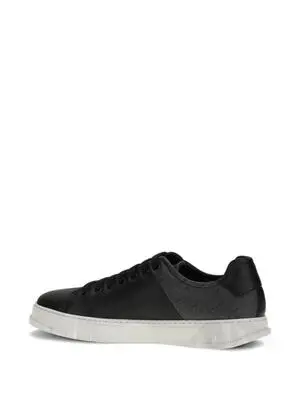 FERRAGAMO Logo-pattern Leather Sneakers