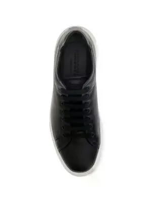 FERRAGAMO Logo-pattern Leather Sneakers