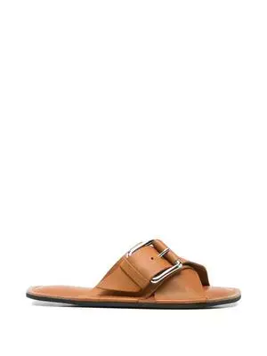 Plan C Buckle Leather Sandals