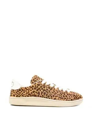 Valentino Garavani Leopard Detail Sneakers - Neutrals
