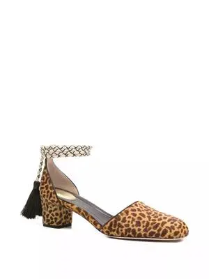 Valentino Garavani D'orsay Pumps With Pony-effect Calfskin And Tassel Detail - Neutrals