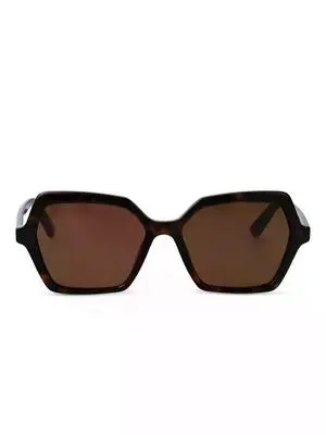 Alexander McQueen Geometric Sunglasses - Brown