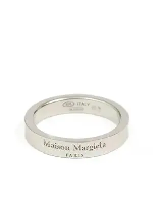 MAISON MARGIELA Logo Band Ring - Silver