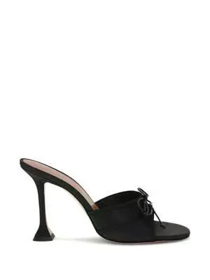 Amina Muaddi Eleonora Bow-detail Heeled Sandals - Black