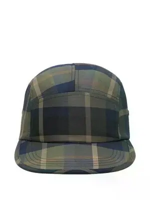 Comme Des Garçons Checked Cap - Green