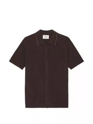 Nn07 Nalo Textured-knit Shirt - Brown