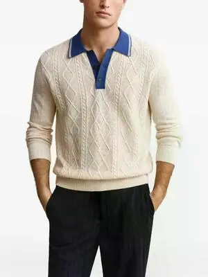 Gant Cable-knit Polo Shirt