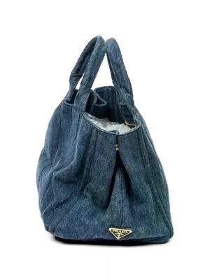 Prada Canapa Denim Tote