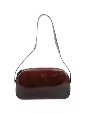 Prada 2000s Leather Shoulder Bag - Brown