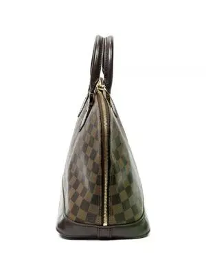 LOUIS VUITTON Alma Checked-pattern Tote - Brown