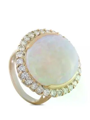 LB EXCLUSIVE Diamond Opal Embellished Ring - Gold