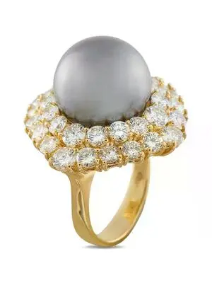 LB EXCLUSIVE Diamond And Pearl Ring