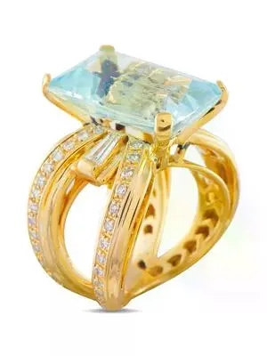 LB EXCLUSIVE Aquamarine And Diamond Ring