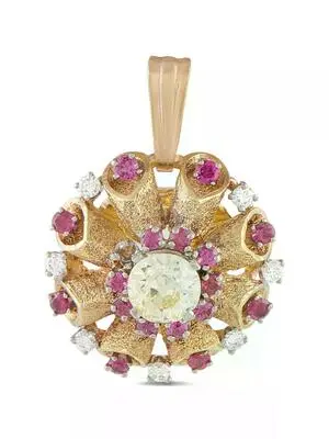 LB EXCLUSIVE Diamond Ruby Embellished Pendant - Gold