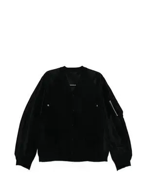 Sacai Zip Cotton Jacket - Black