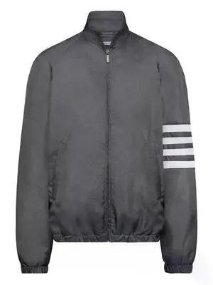 Thom Browne Ripstop Four-bar Stripe-detail Jacket - Grey