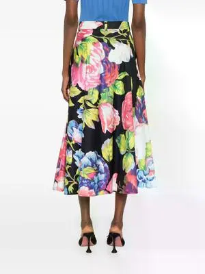 Moschino Floral Print A-line Skirt