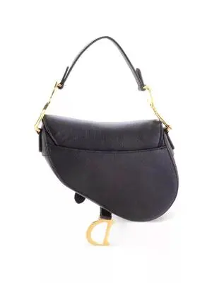 Dior Leather Saddle Shoulder Bag - Black