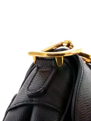 Dior Leather Saddle Shoulder Bag - Black