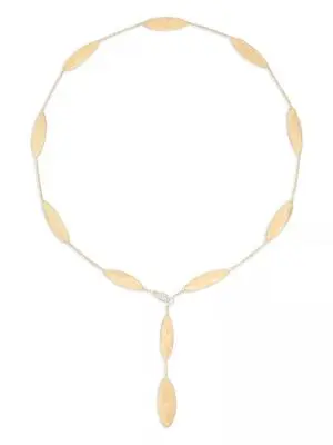 Marco Bicego 18k Yellow Lunaria Twist Diamond Necklace - Gold
