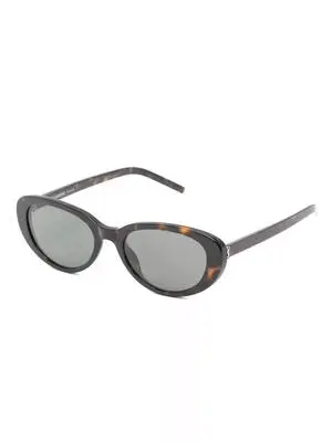 Saint Laurent Oval Frame Sunglasses - Brown