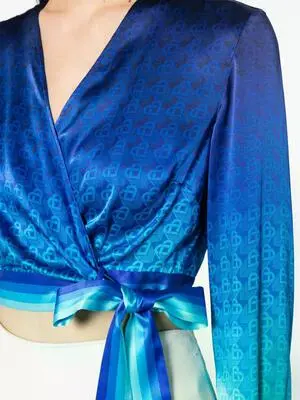 Casablanca The Night View Wrap Blouse