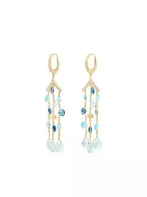 Marco Bicego 18k Yellow Diamond And Topaz Drop Earrings - Gold