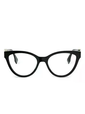 Fendi Ff Diamonds Cat Eye Eyeglasses - Black
