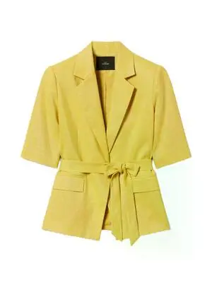 TWINSET Short-sleeved Belted Blazer - Yellow