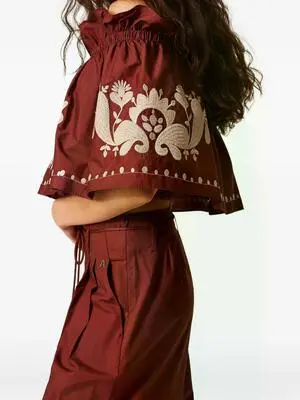 TWINSET Off-shoulder Embroidered Blouse