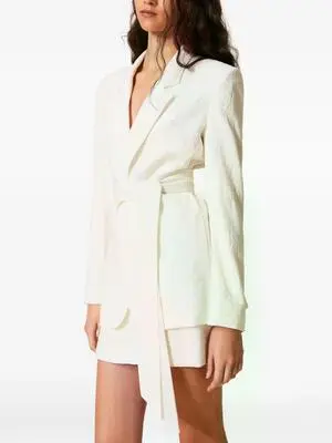 TWINSET Embroidered Belted Blazer