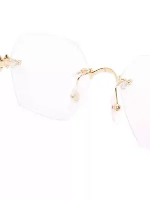 Cartier Geometric-frame Eyeglasses - Gold
