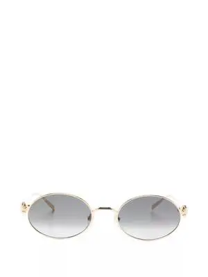 CARTIER Oval-frame Sunglasses - Gold