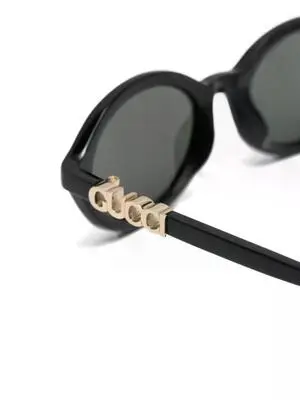Gucci Logo Oval-frame Sunglasses