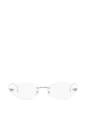 CARTIER Geometric-frame Rimless Glasses - Silver