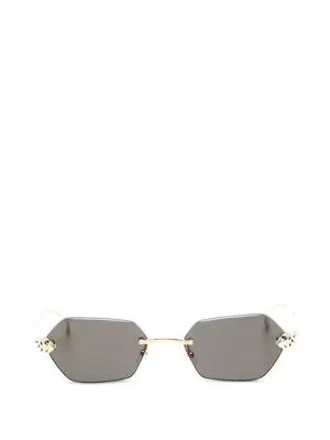 CARTIER Geometric-frame Sunglasses - Black