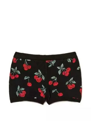 TWINSET Cherry-pattern Shorts - Black