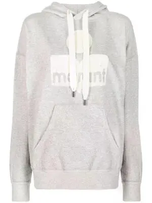 MARANT ETOILE Mansel Logo-print Hoodie - Grey