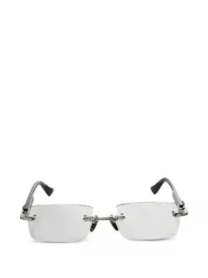 Chrome Hearts Rimless Rectangular-frame Sunglasses - Silver