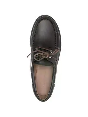 GIANVITO ROSSI Leather Boat Shoes - Brown