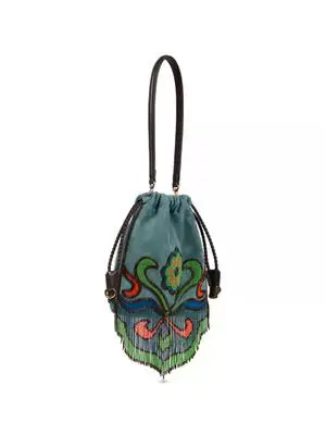 Etro Kalispera Small Suede Bag - Blue
