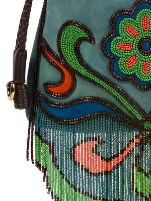 Etro Kalispera Small Suede Bag - Blue