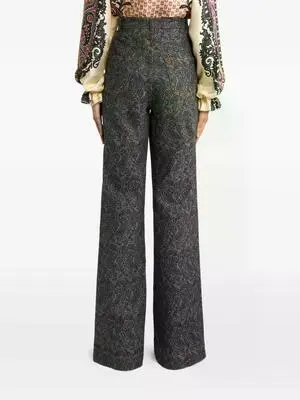 Etro Flared Jacquard Paisley Jeans