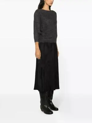 Ba&sh Banessa High-waisted Midi Skirt