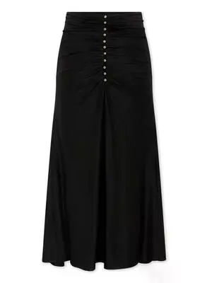Rabanne Button-embellished Draped Skirt