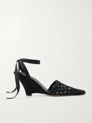 Jacquemus The H Leather Wedge Pumps - Black